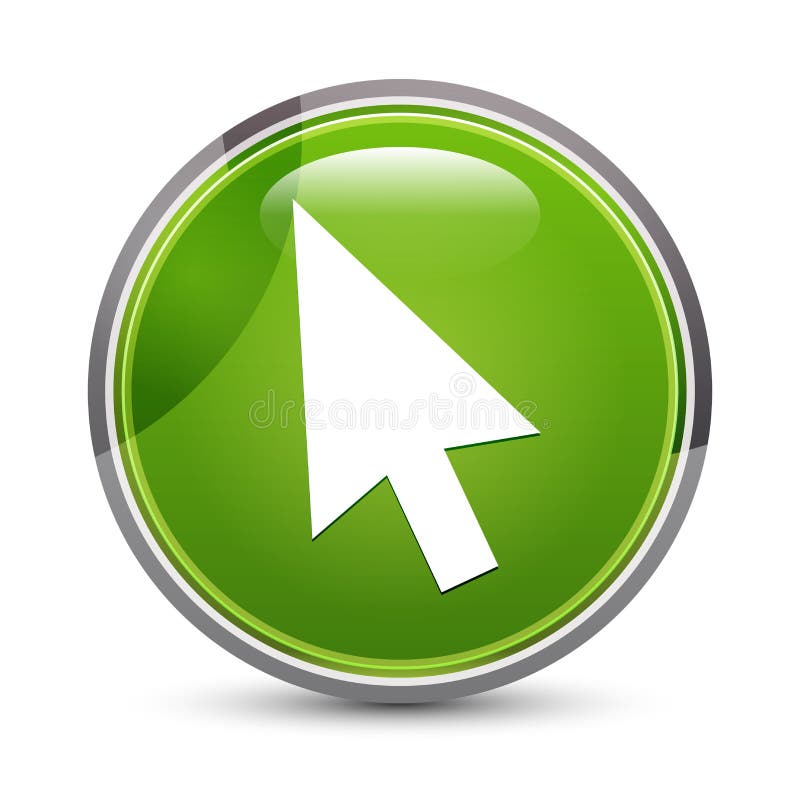 Cursor Icon Elegant Green Round Button Vector Illustration Stock Vector ...