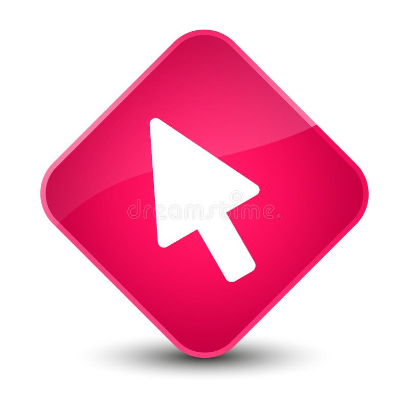 Cursor Icon Elegant Pink Diamond Button Stock Illustration ...