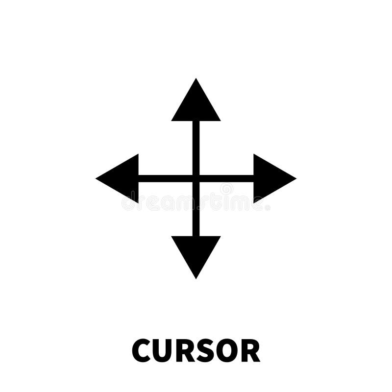 Cursor Icon or Logo in Modern Line Style. Stock Vector - Illustration ...