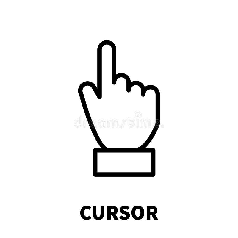 Cursor Icon or Logo in Modern Line Style. Stock Vector - Illustration ...