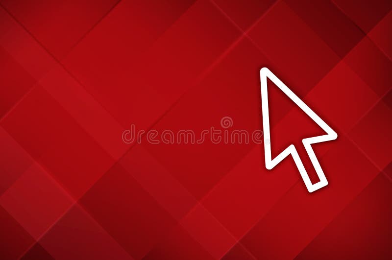 Cursor Icon Modern Layout Design Abstract Red Background Illustration ...