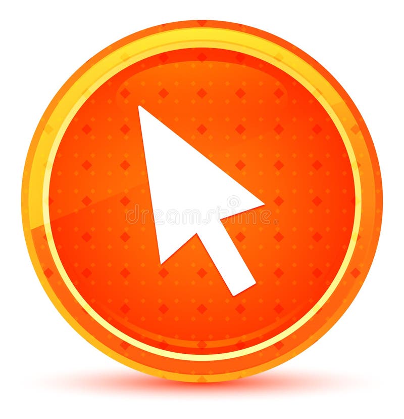 Cursor Icon Natural Orange Round Button Stock Illustration ...