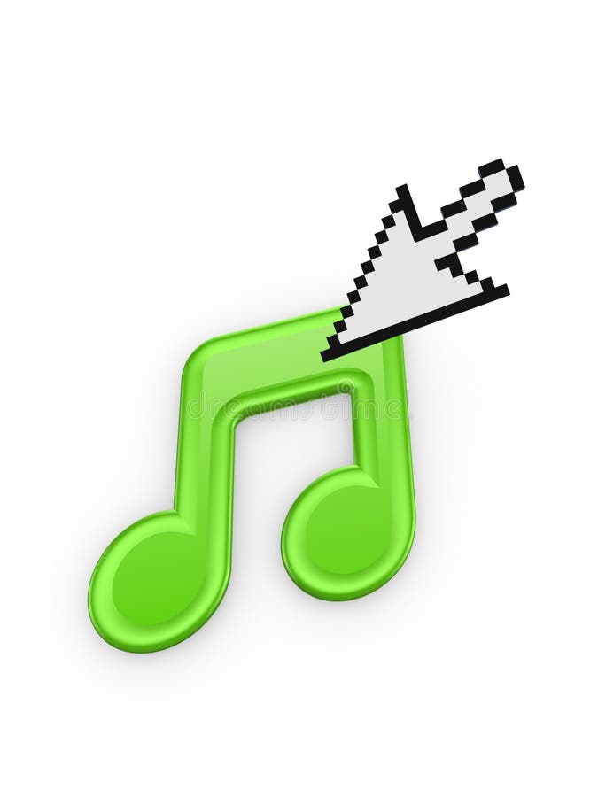 Cursor and icon of note. stock illustration. Illustration of global ...