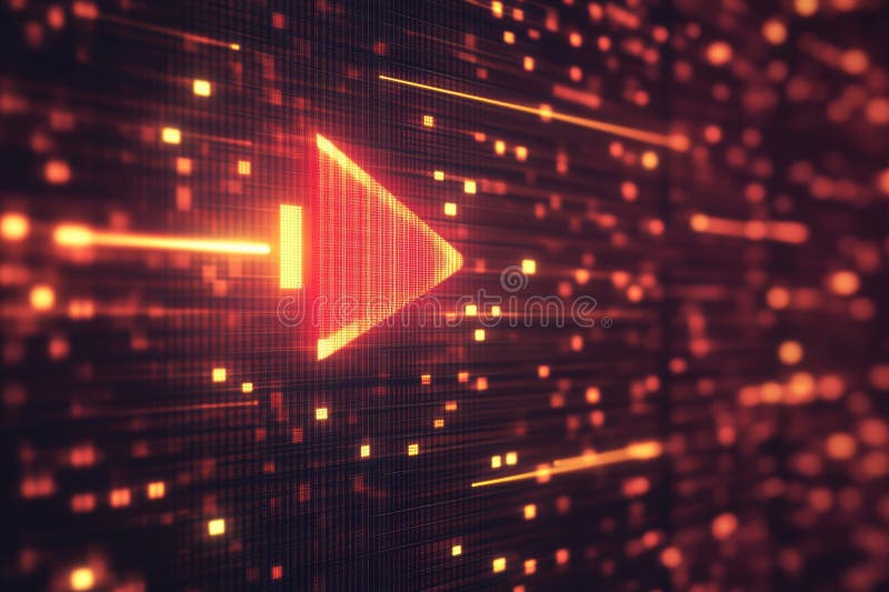 Cursor Icon on Pixelated Background Illustrating Digital Technology and ...