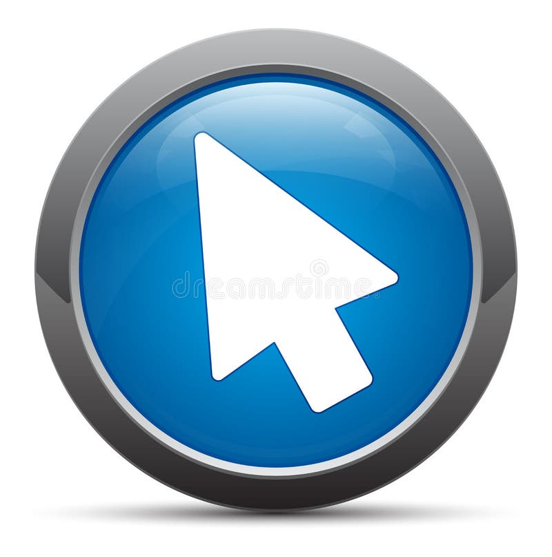 Cursor Icon Premium Blue Round Button Vector Illustration Stock Vector ...