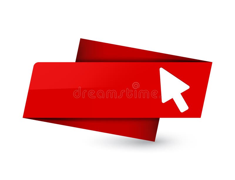 Cursor Icon Premium Red Tag Sign Stock Illustration - Illustration of ...