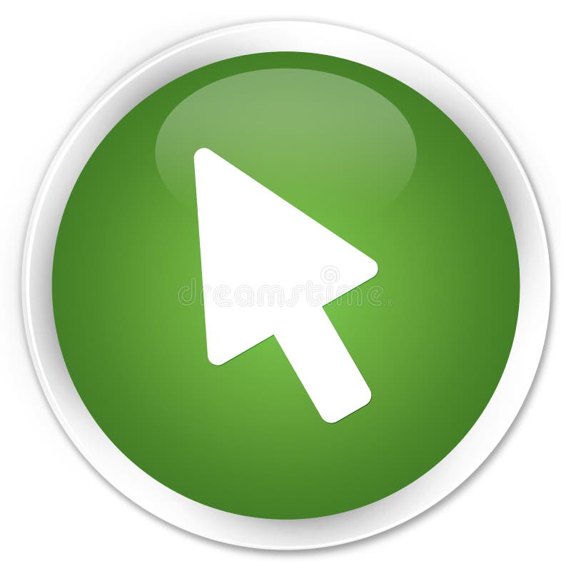 Cursor Icon Premium Soft Green Round Button Stock Illustration ...