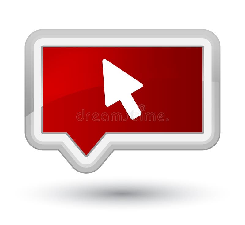 Cursor Icon Prime Red Banner Button Stock Illustration - Illustration ...