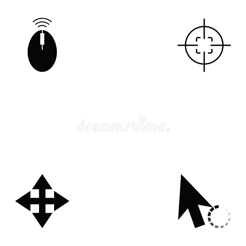 Cursor icon set stock vector. Illustration of hourglass - 107347758