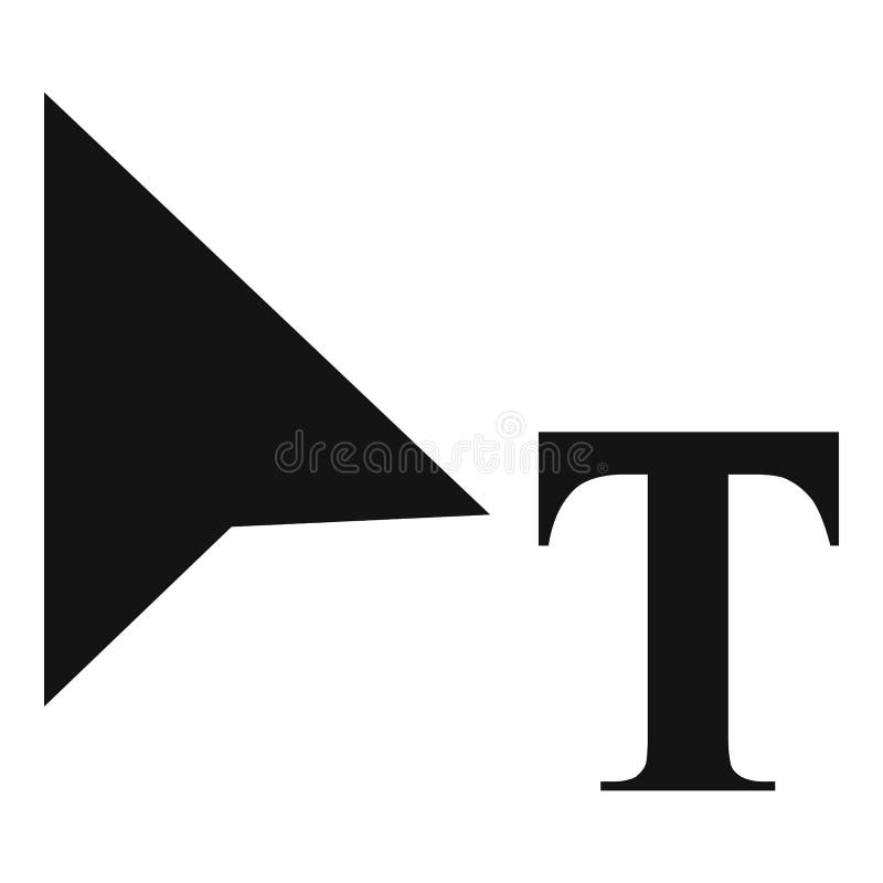 Cursor Icon, Simple Black Style Stock Illustration - Illustration of ...