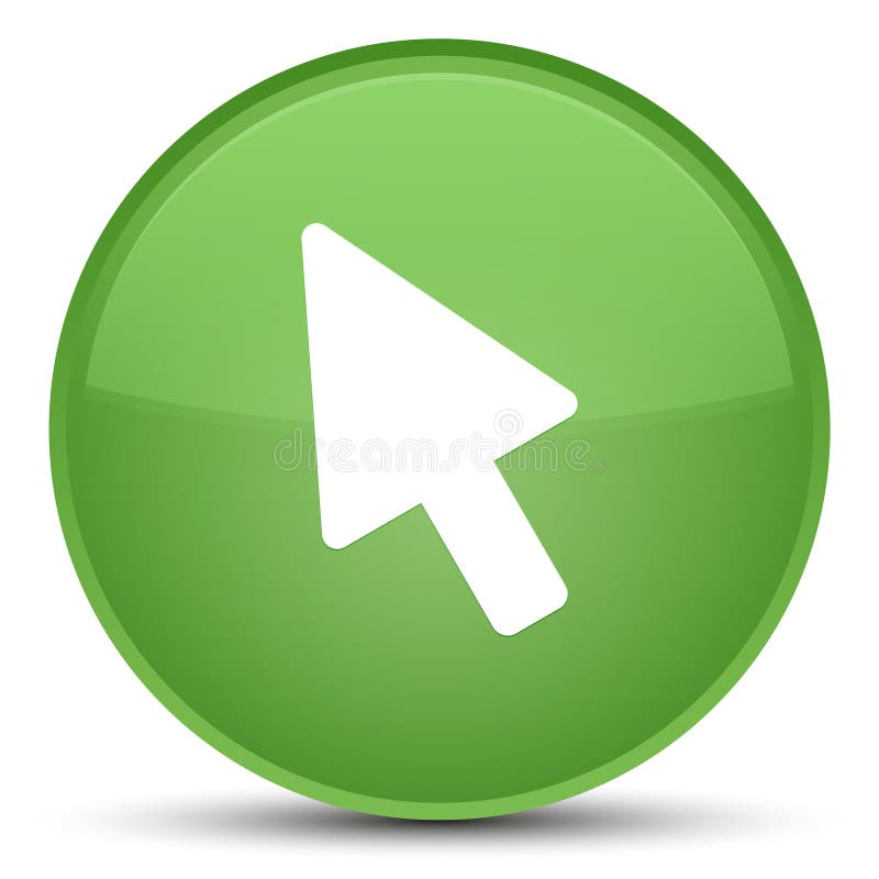 Cursor Icon Special Soft Green Round Button Stock Illustration ...