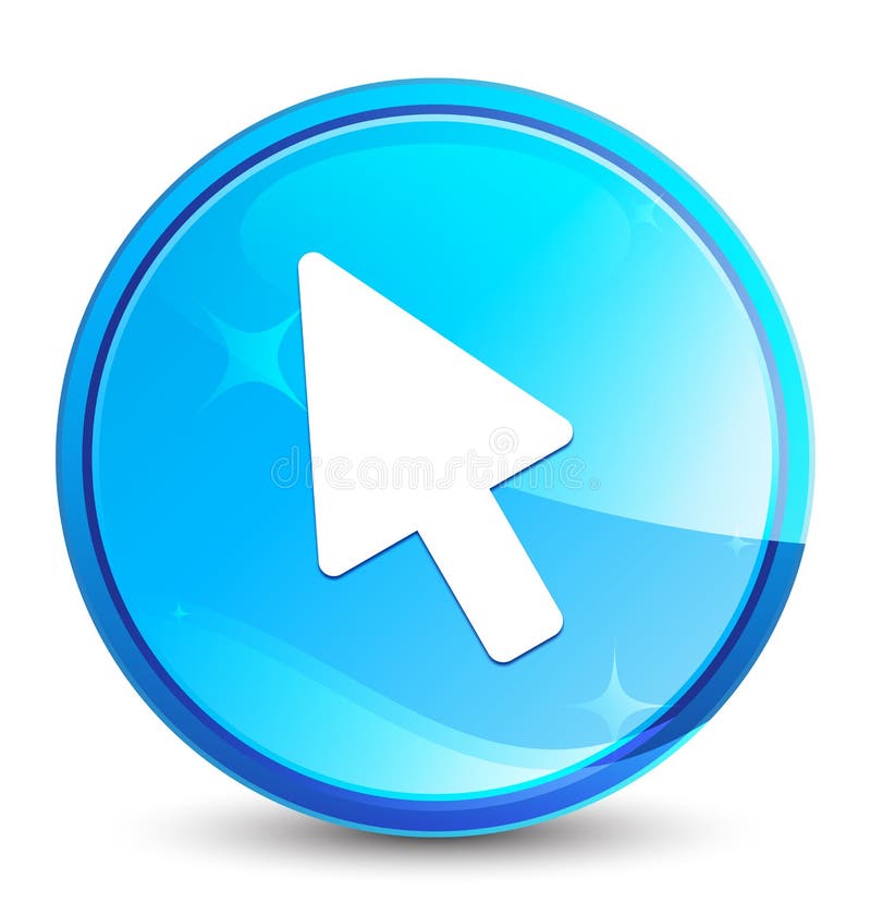 Cursor Icon Splash Natural Blue Round Button Stock Vector ...