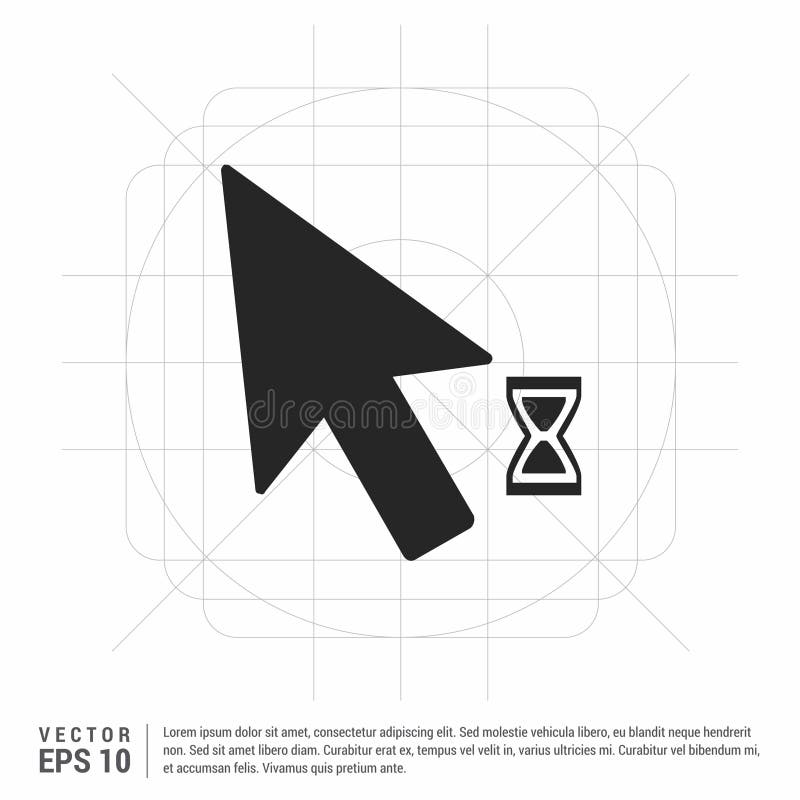 Cursor Icon stock vector. Illustration of outline, icon - 132432862