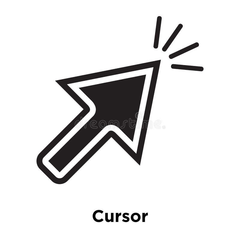 Cursor Icon Vector Isolated on White Background, Logo Concept of Stock ...