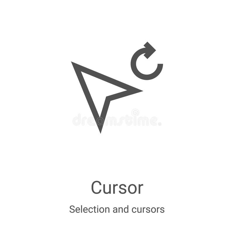 Cursor Icon Vector from Selection and Cursors Collection. Thin Line ...