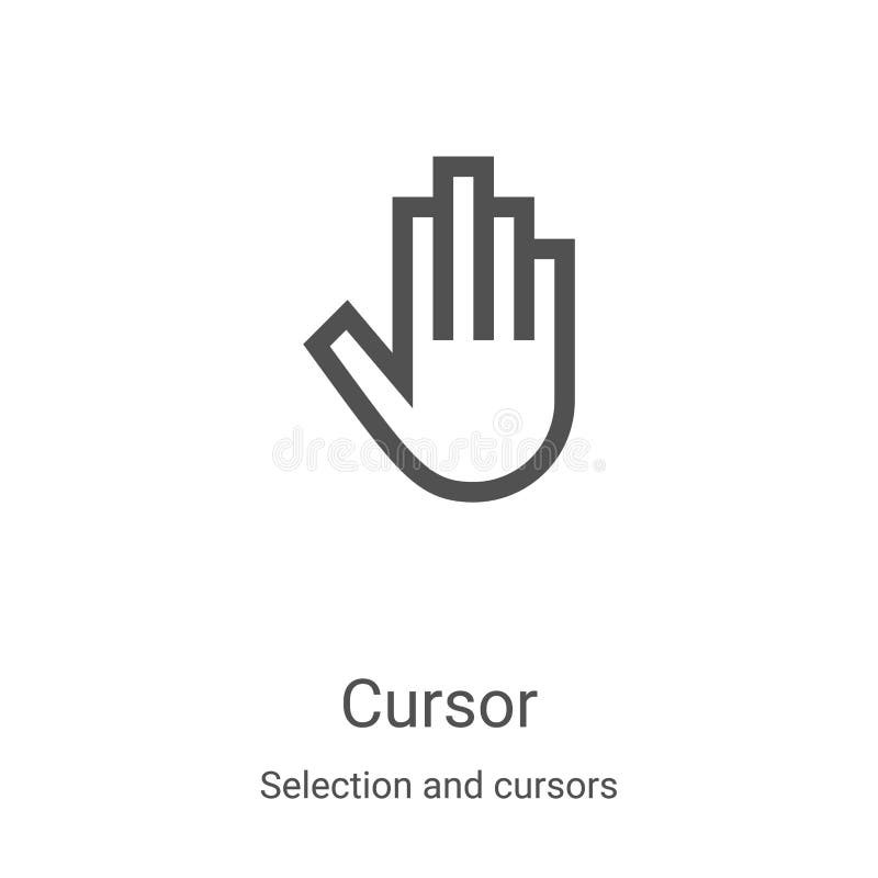 Cursor Icon Vector From Selection And Cursors Collection Thin Line Cursor Outline Icon Vector 2368