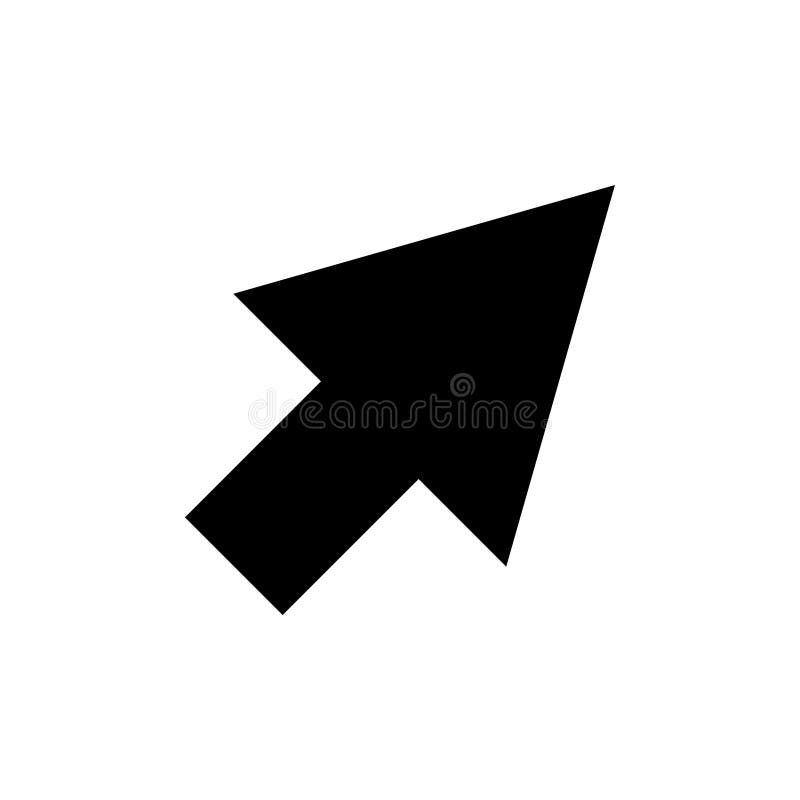 Cursor Icon Set. Click Arrow Vector Symbol. Web Mouse Pointer Sign in Black Filled and Outlined ...