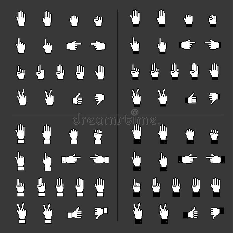 Pixelated Mouse Pointers Stock Illustrations – 39 Pixelated Mouse ...