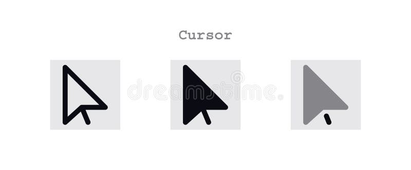 Cursor icons set stock illustration. Illustration of selection - 270710935