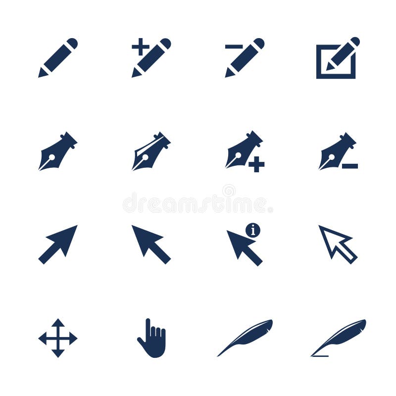 Pencil Cursor stock vector. Illustration of direction - 30317305