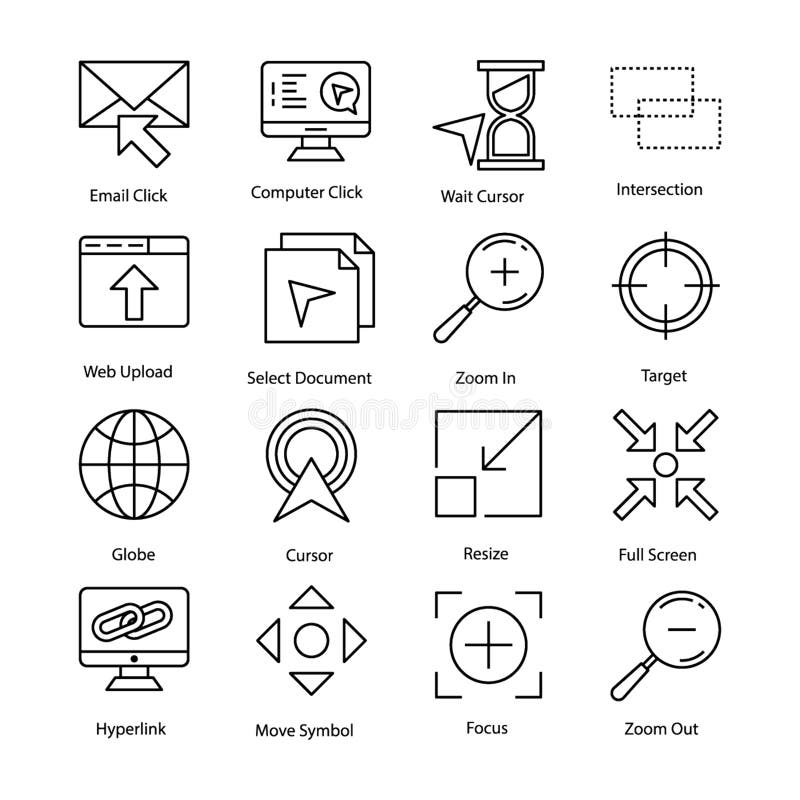 Cursor Icons Set stock vector. Illustration of illustrator - 152934195