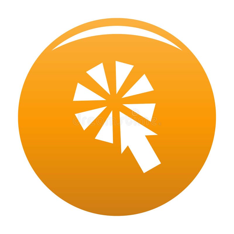Cursor Interactive Click Icon Orange Stock Illustration - Illustration ...