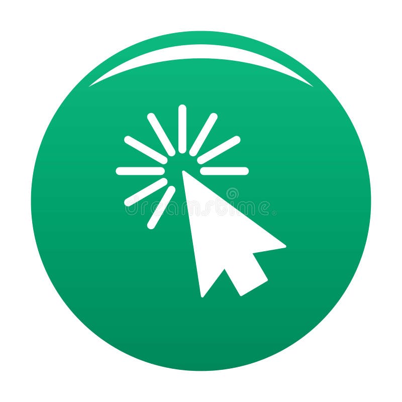 Cursor Interface Element Icon Vector Green Stock Vector Illustration Of Finger Internet
