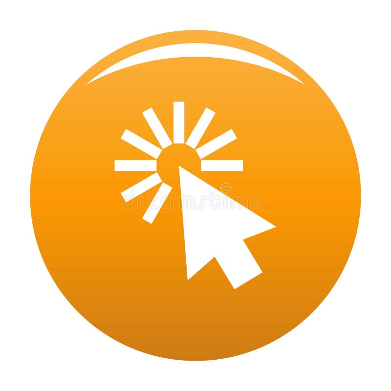 Cursor Interface Icon Orange Stock Illustration - Illustration of hold ...