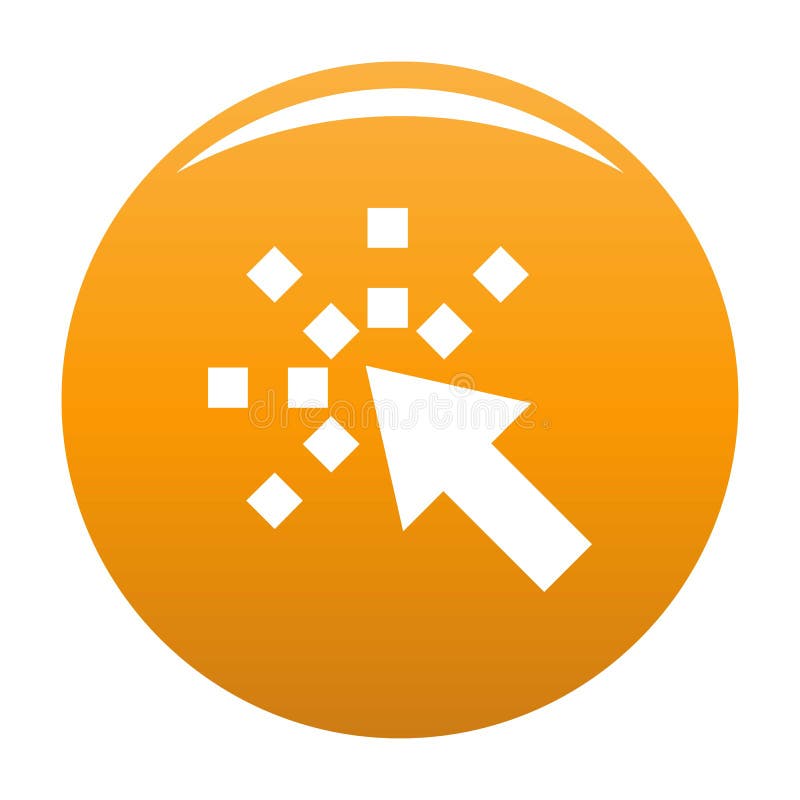 Cursor Internet Icon Orange Stock Illustration - Illustration of ...
