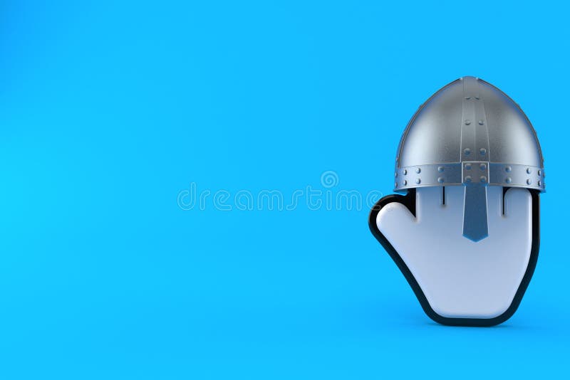 Cursor with knight helmet stock illustration. Illustration of military ...