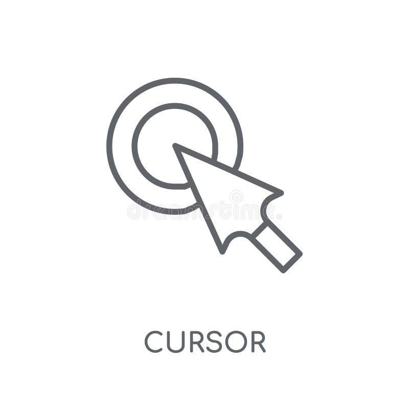 Cursor Linear Icon. Modern Outline Cursor Logo Concept on White Stock ...