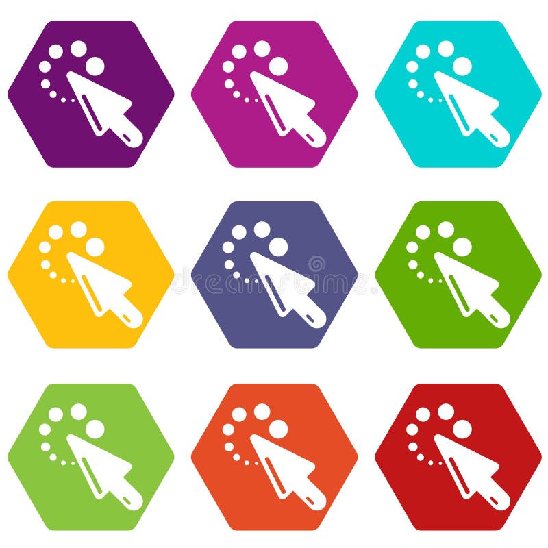 Cursor Loading Icons Set 9 Vector Stock Vector - Illustration of ...