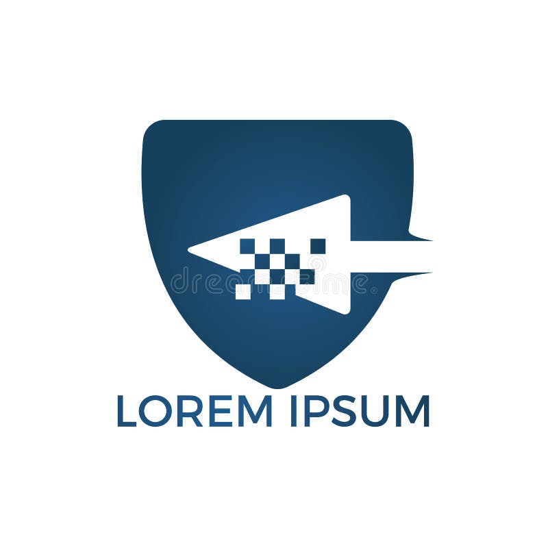 Cursor Logo Design Concept. Pixel Arrow Logo Design. Stock Vector ...