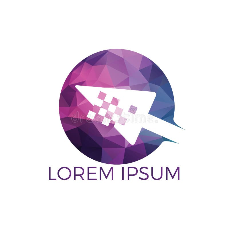 Cursor Logo Design Concept. Pixel Arrow Logo Design. Stock Vector ...