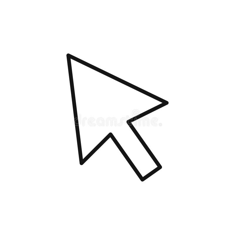 Cursor Logo Sign Vector Outline Stock Vector - Illustration of screen ...