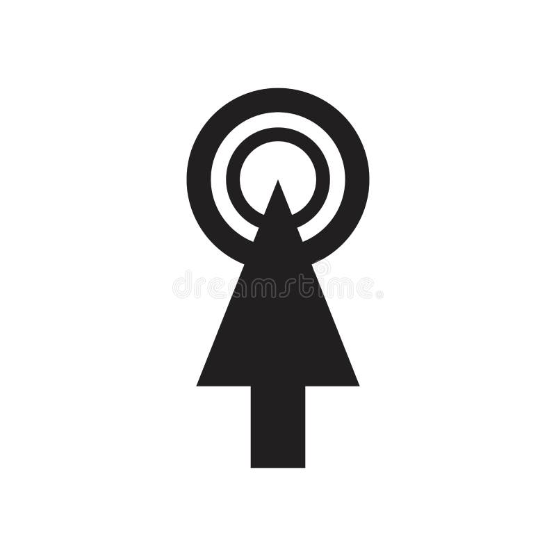 Cursor logo stock vector. Illustration of flat, black - 196373489