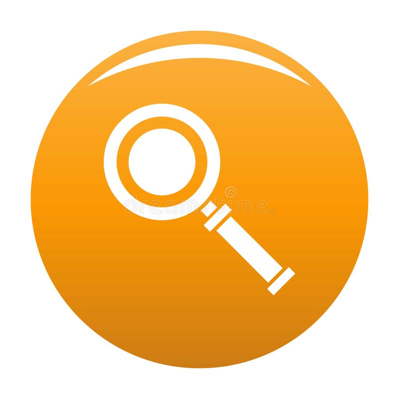 Cursor Magnifier Icon Vector Orange Stock Vector - Illustration of ...