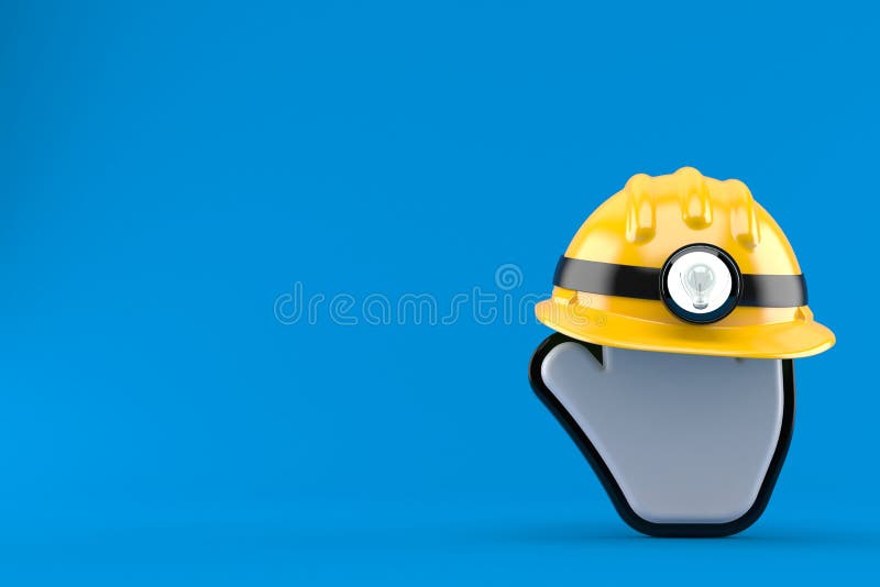 Cursor with miner hat stock illustration. Illustration of icon - 156890278