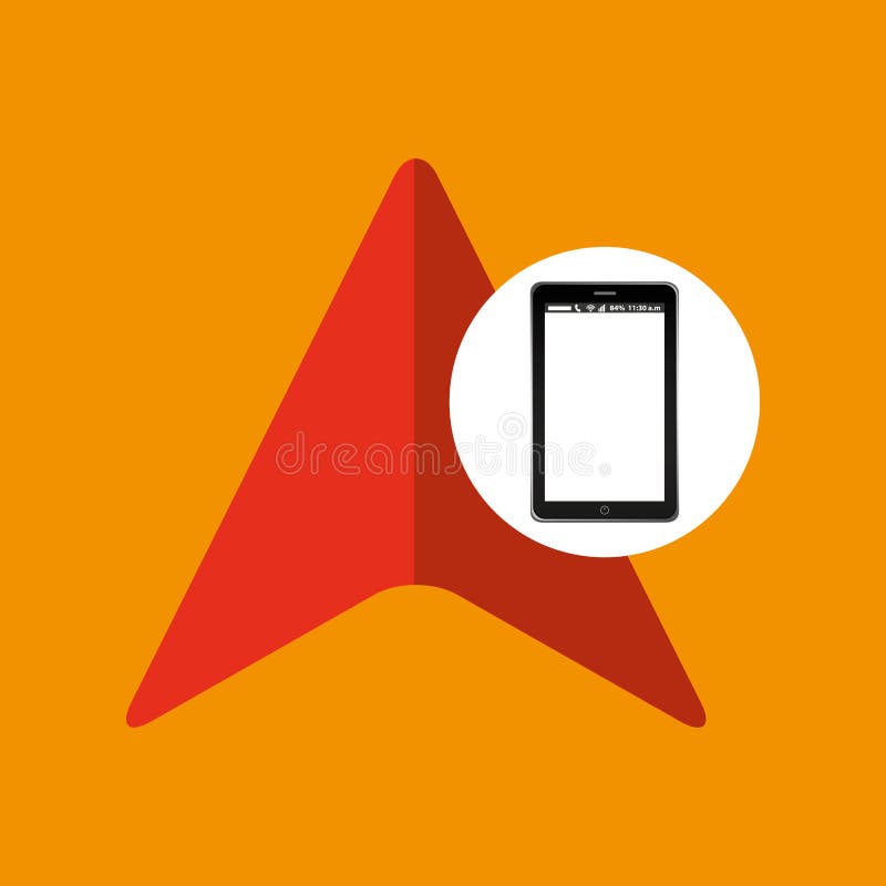 Cursor Mobile Phone Navigation Stock Vector - Illustration of ...