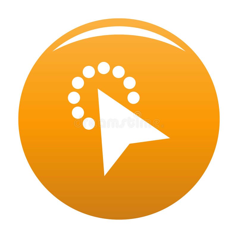 Cursor Modern Click Icon Orange Stock Illustration - Illustration of ...