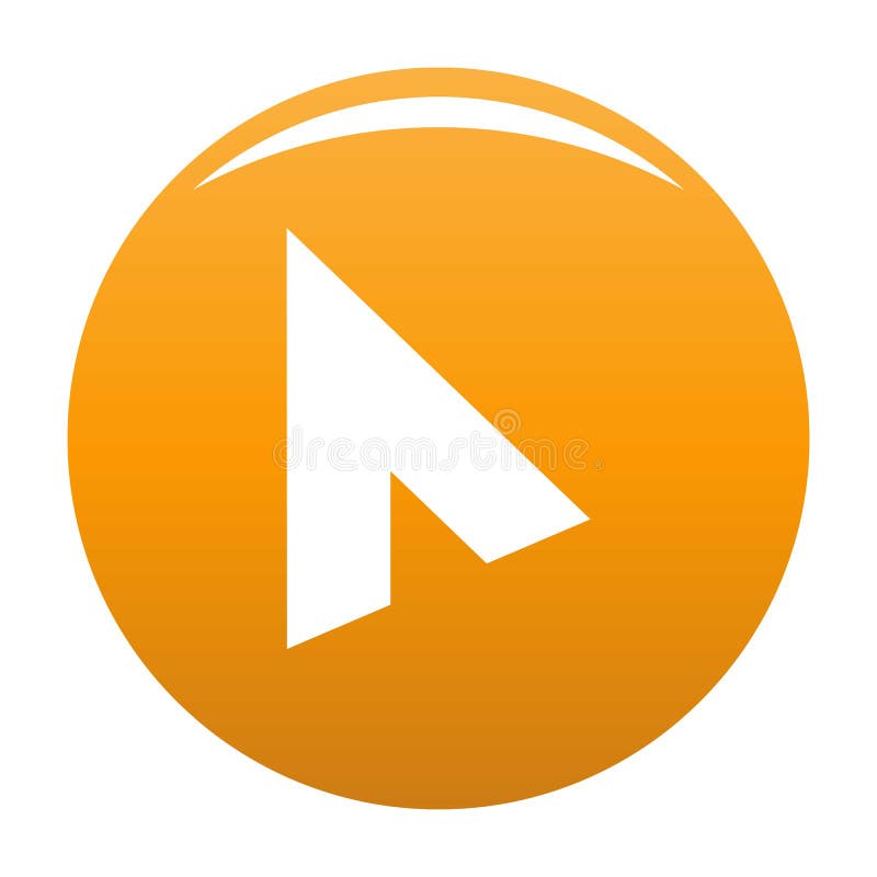 Cursor Modern Element Icon Orange Stock Illustration - Illustration of ...