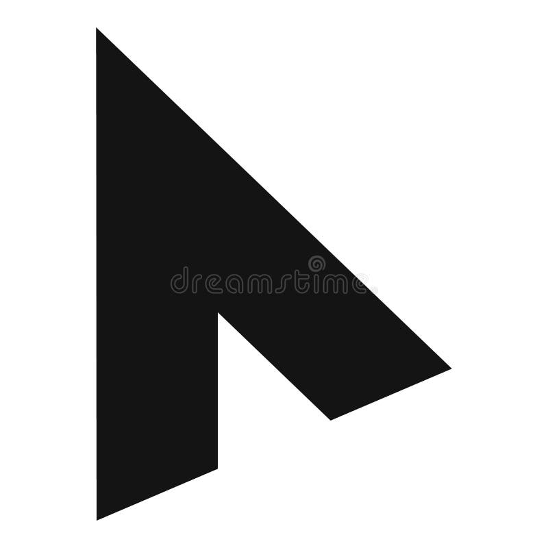 Cursor Modern Element Icon, Simple Black Style Stock Illustration ...
