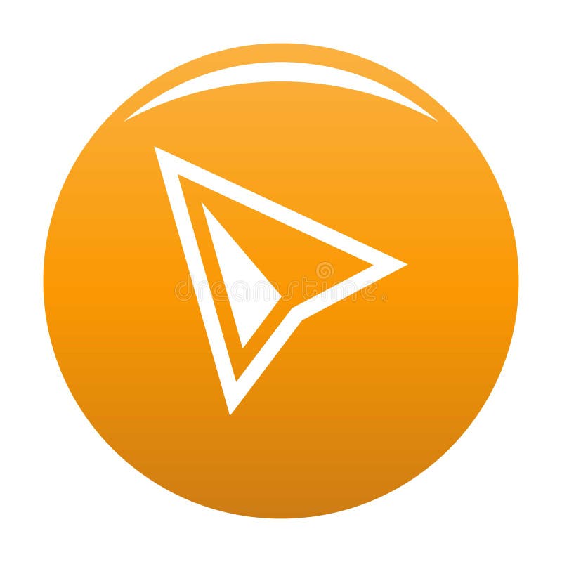 Cursor modern icon orange stock illustration. Illustration of ...