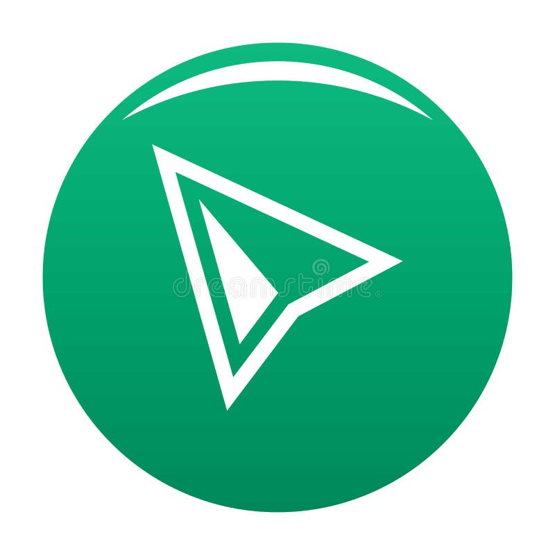 Cursor Modern Icon Vector Green Stock Vector - Illustration of icon ...