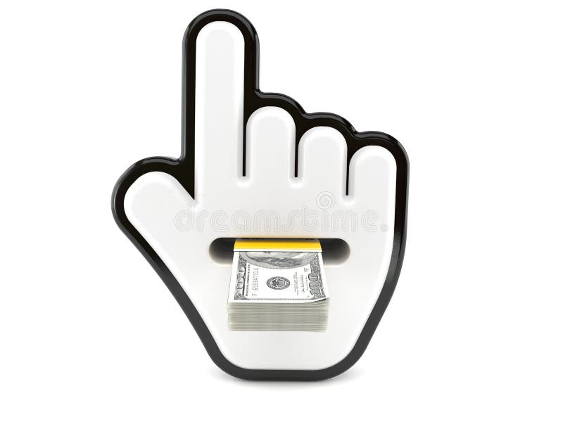 Cursor with money dollar stock illustration. Illustration of financial ...