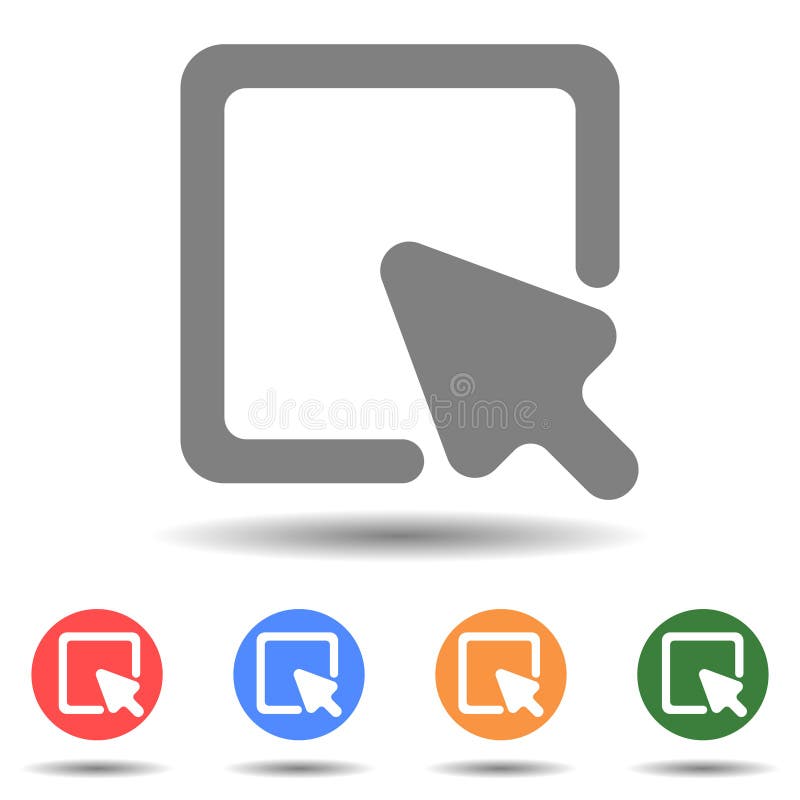 Cursor Mouse Click in the Box Vector Stock Vector - Illustration of ...