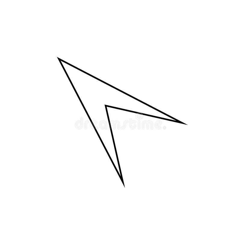 Click Icon. Web Arrow Button Stock Vector - Illustration of hold ...