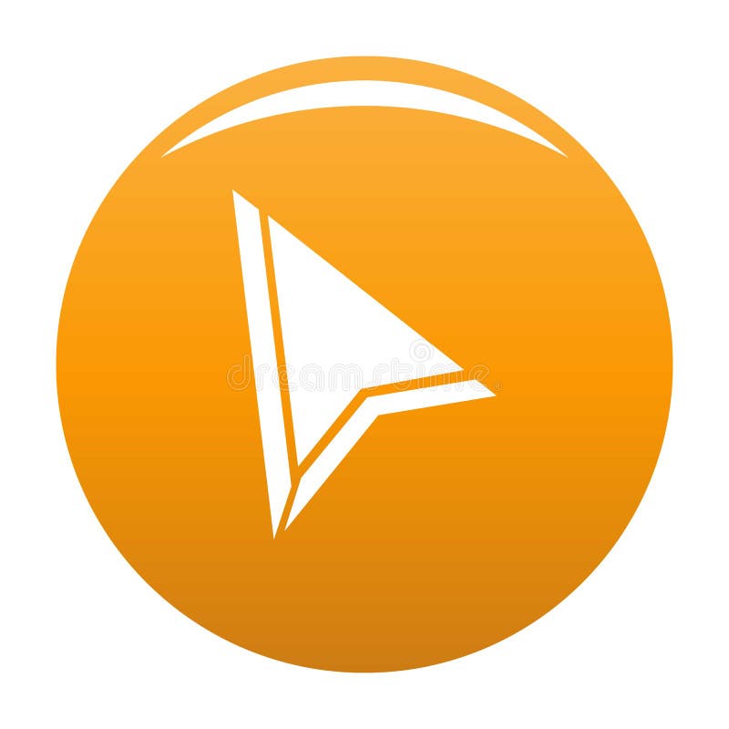 Cursor Mouse Element Icon Orange Stock Illustration - Illustration of ...