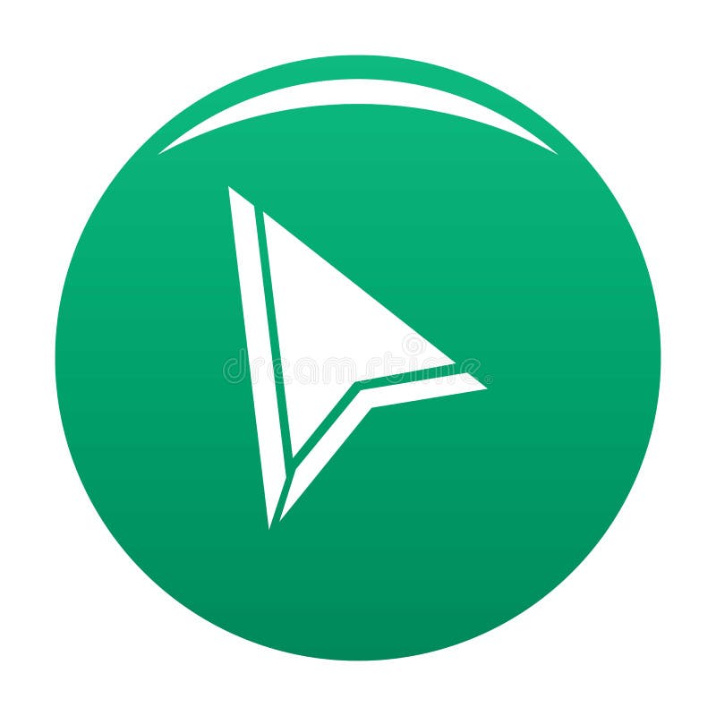 Cursor Mouse Element Icon Vector Green Stock Vector - Illustration of ...