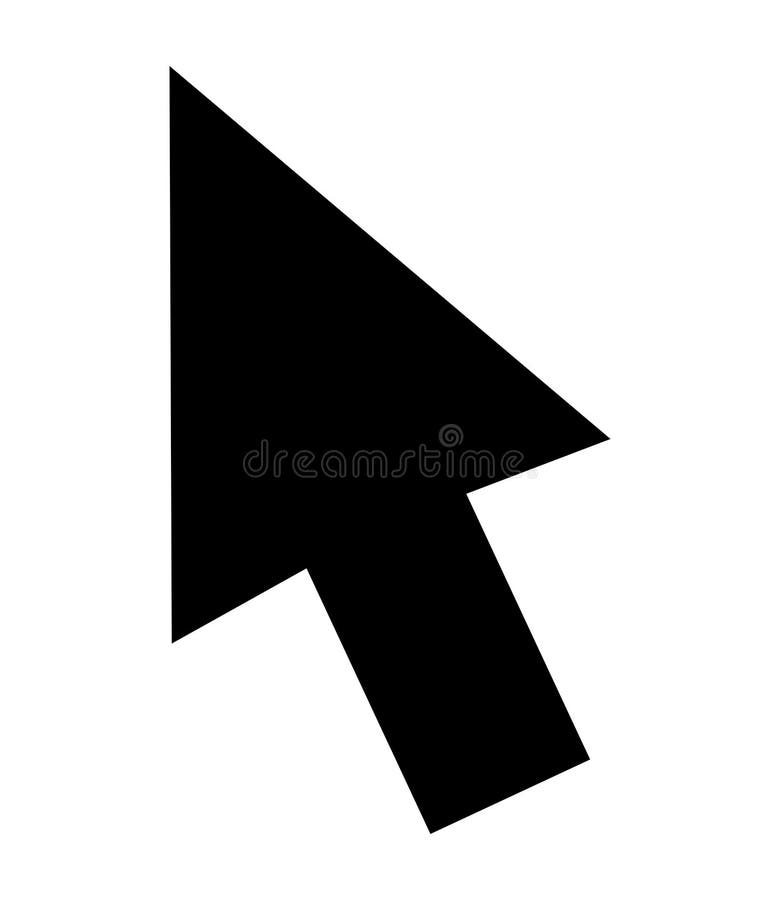 Cursor Mouse Icon. Arrow Vector Illustration Isolated on White Stock ...